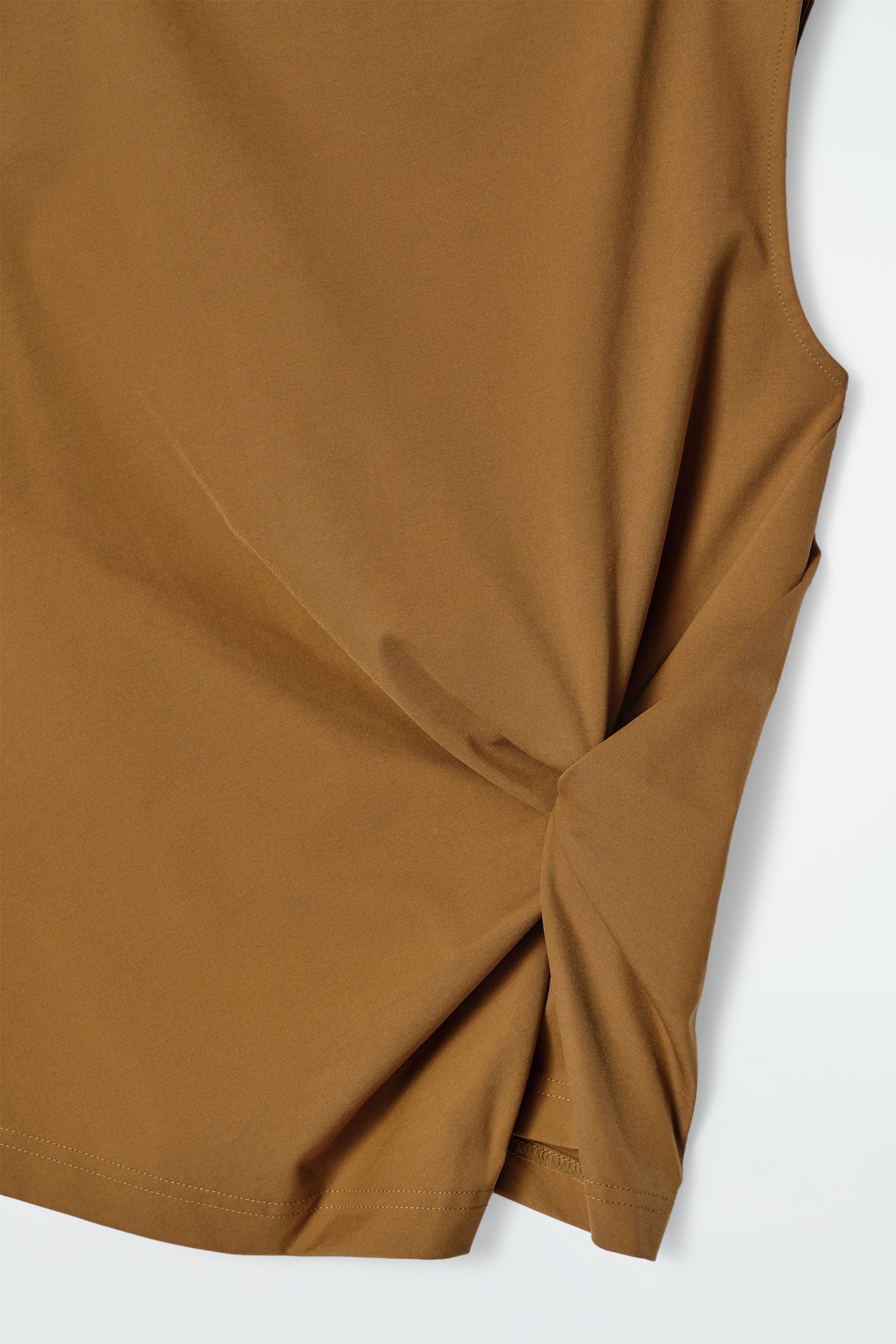 TWIST-DETAIL TOP - BROWN | COS CH