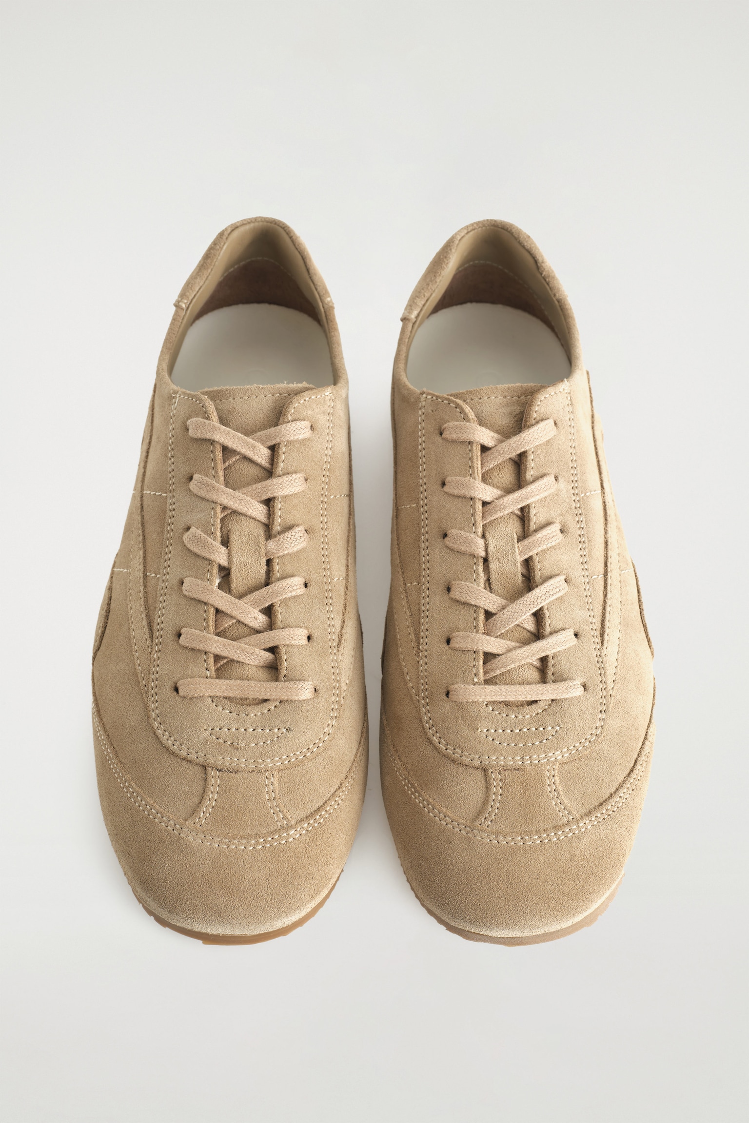 MINIMAL LEATHER SNEAKERS - CAPPUCCINO | COS US