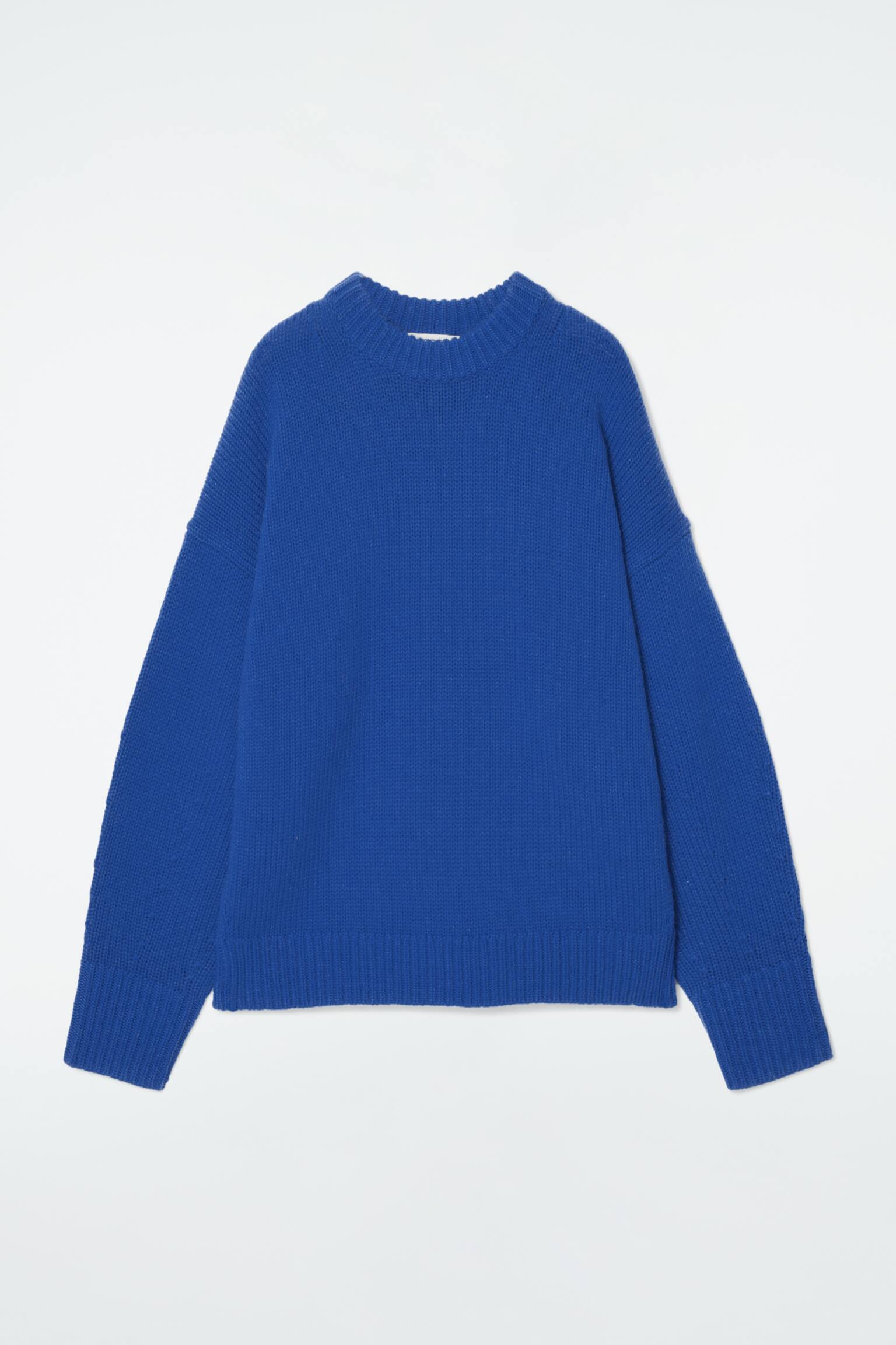 Women's COBALT BLUE CHUNKY WOOL CREW-NECK JUMPER | H&M GB