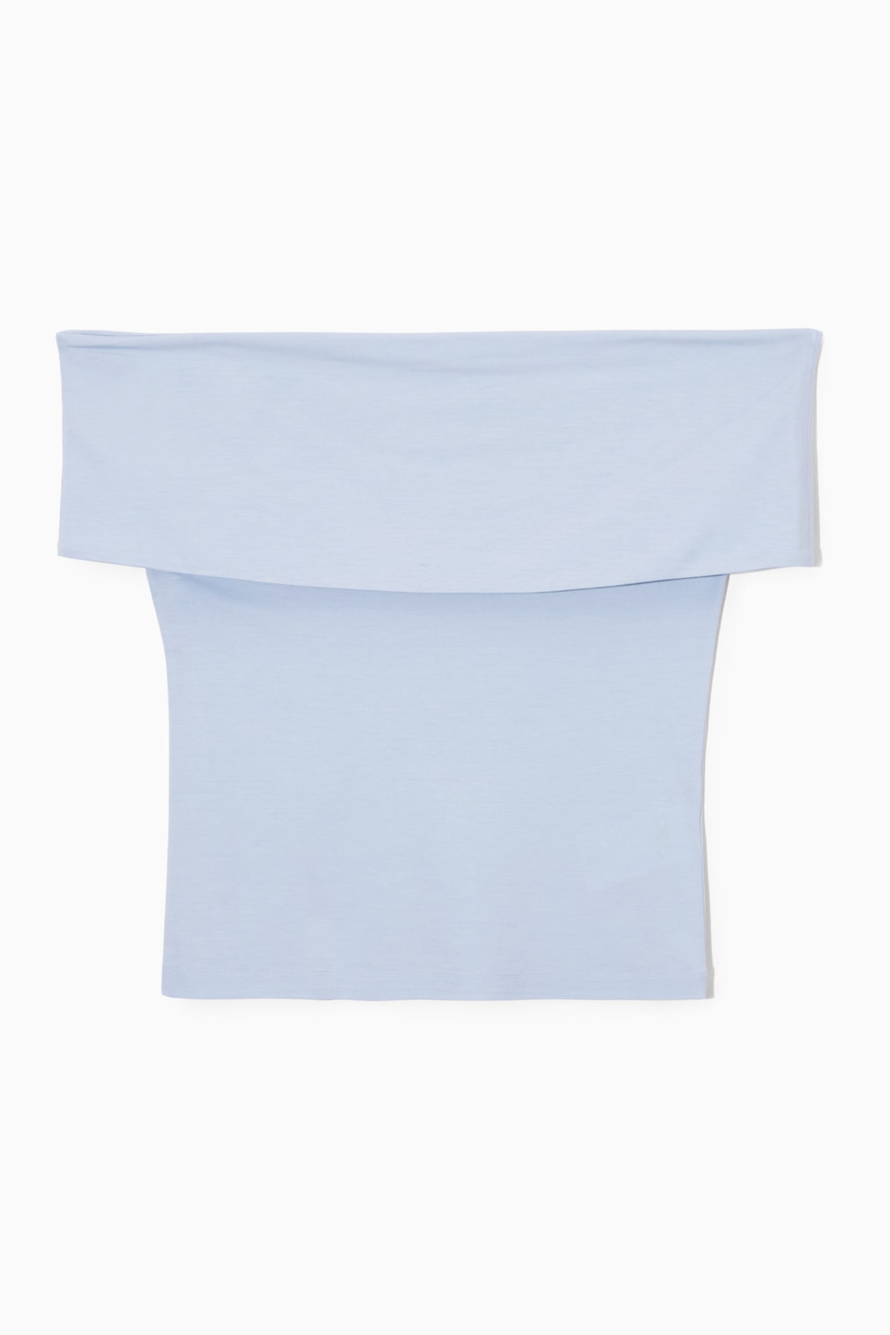 OFF-THE-SHOULDER JERSEY TOP - LIGHT BLUE | COS