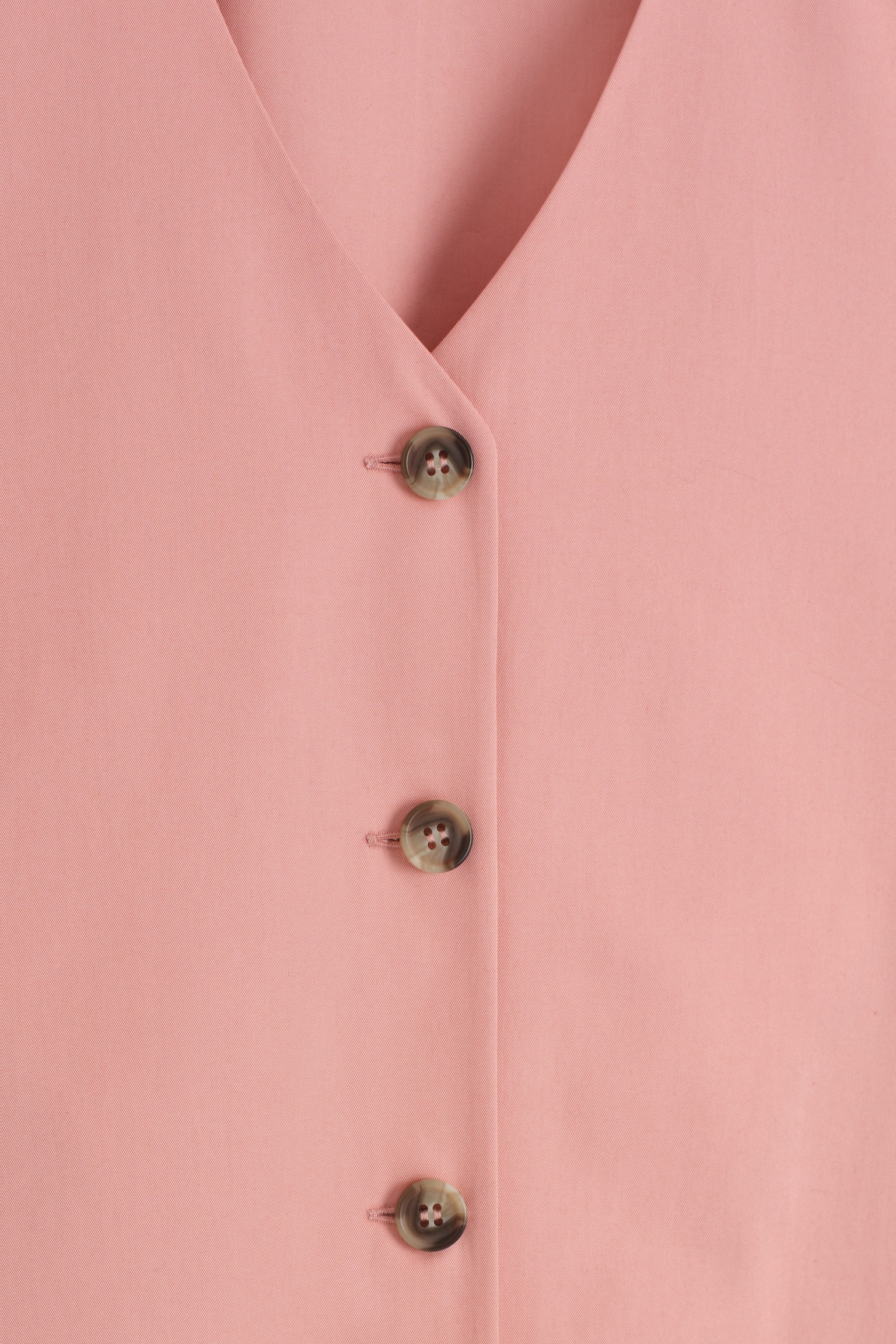 BUTTONED PIMA COTTON MINI DRESS - PINK | COS