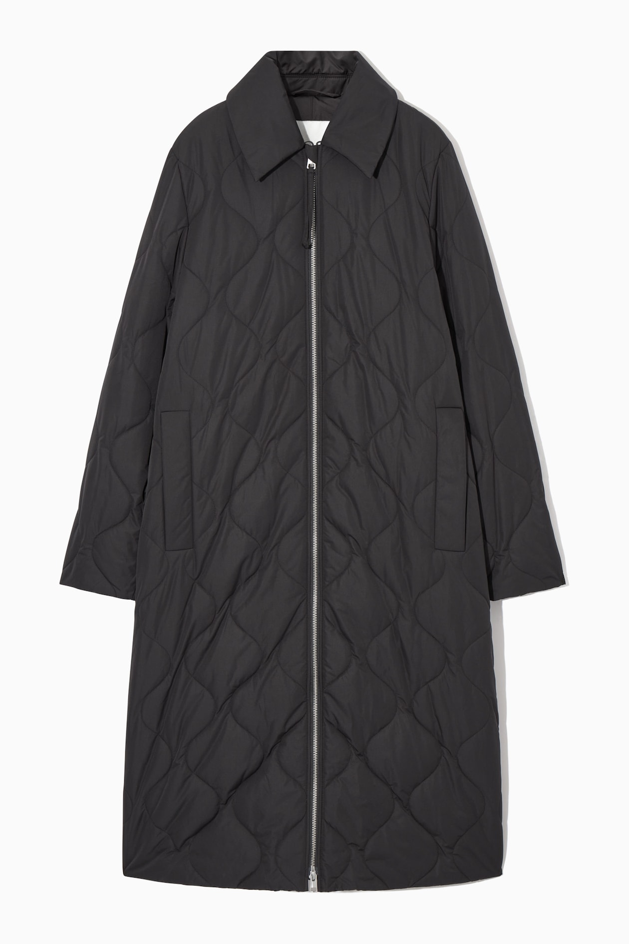 OVERSIZED QUILTED COAT - BLACK | COS