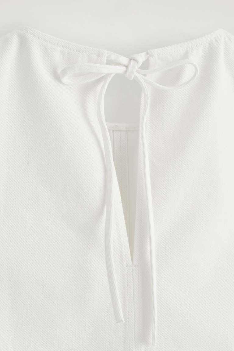 SLEEVELESS DENIM TOP - WHITE | COS US