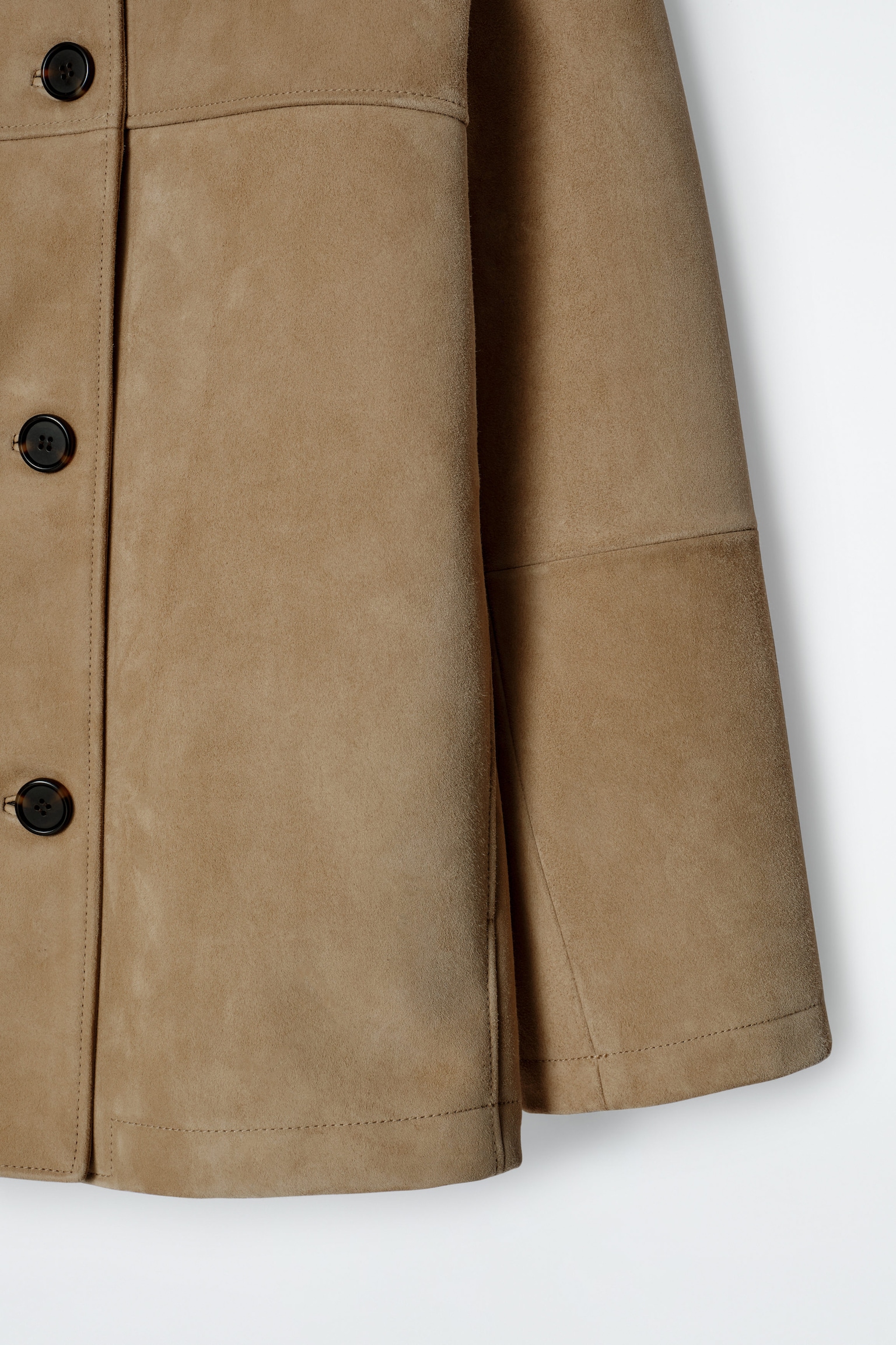COLLARED SUEDE JACKET - SAND | COS