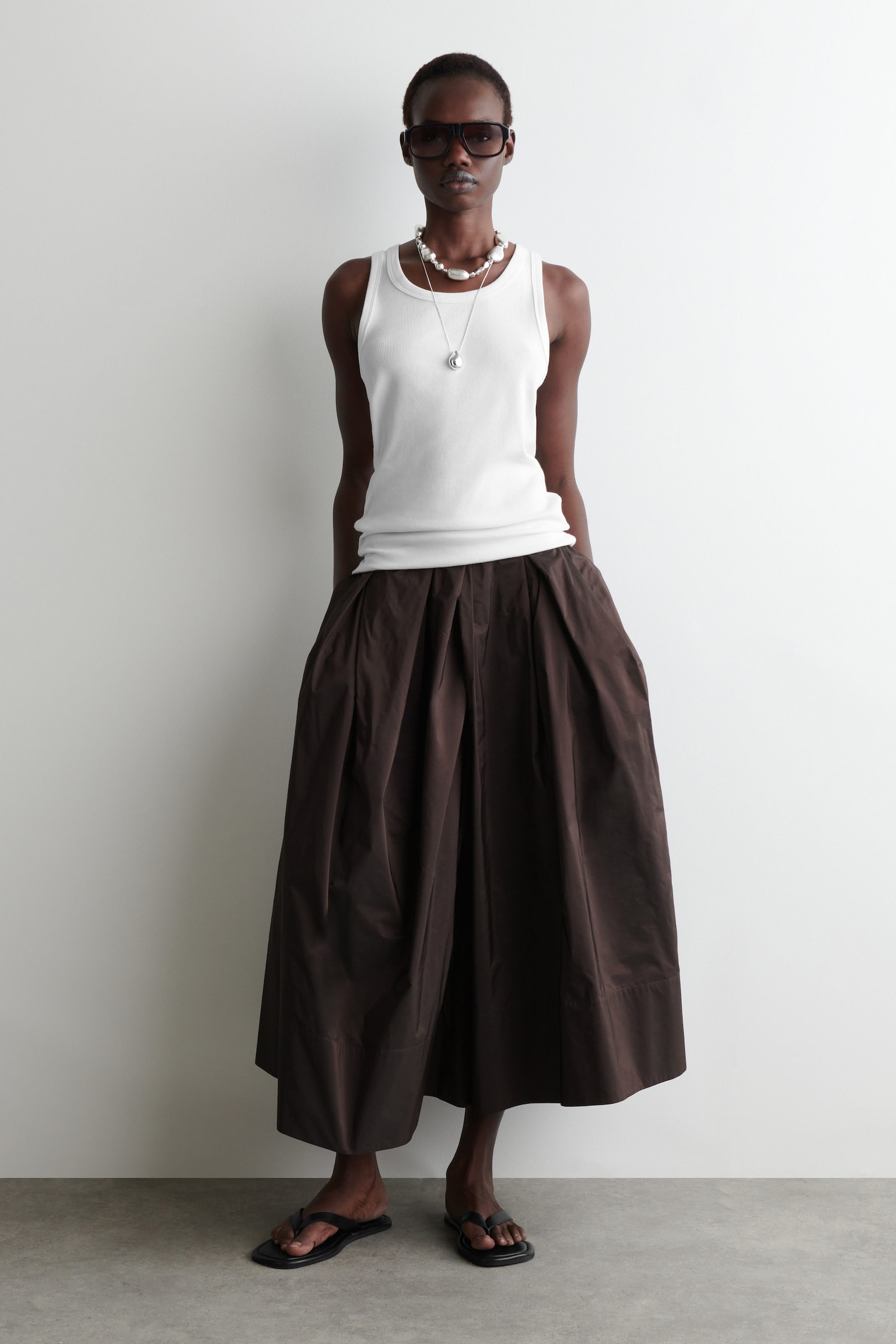 RIBBED TANK TOP - WHITE | COS