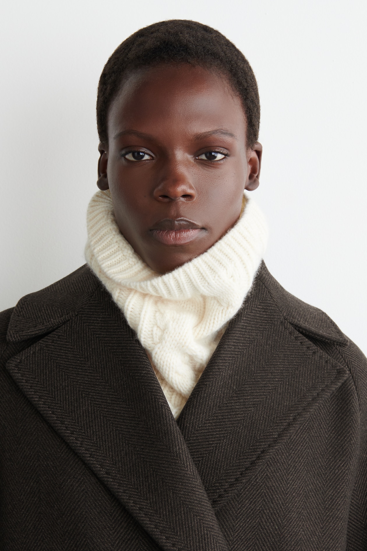 SCALDACOLLO IN LANA E CASHMERE A TRECCE - CREMA - DONNA | H&M IT
