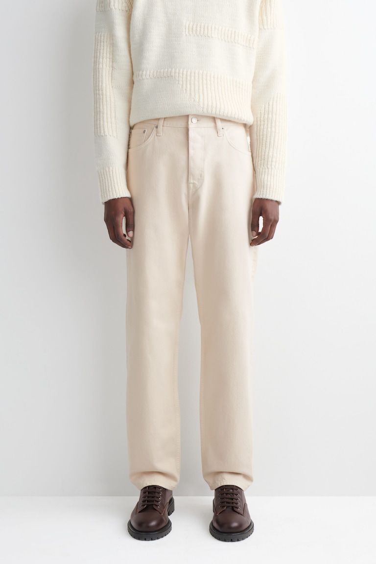 SIGNATURE REGULAR-FIT STRAIGHT-LEG JEANS - BEIGE | COS US