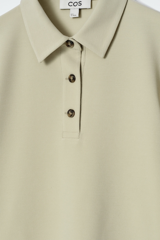 BOXY POLO SHIRT - LIGHT GREEN | COS