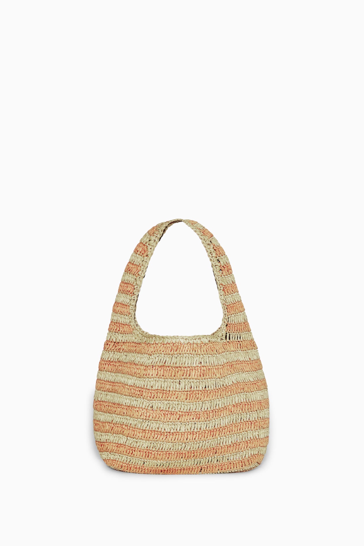 MINI SAC PORTÉ ÉPAULE - RAPHIA - BEIGE / ORANGE / RAYÉ | COS