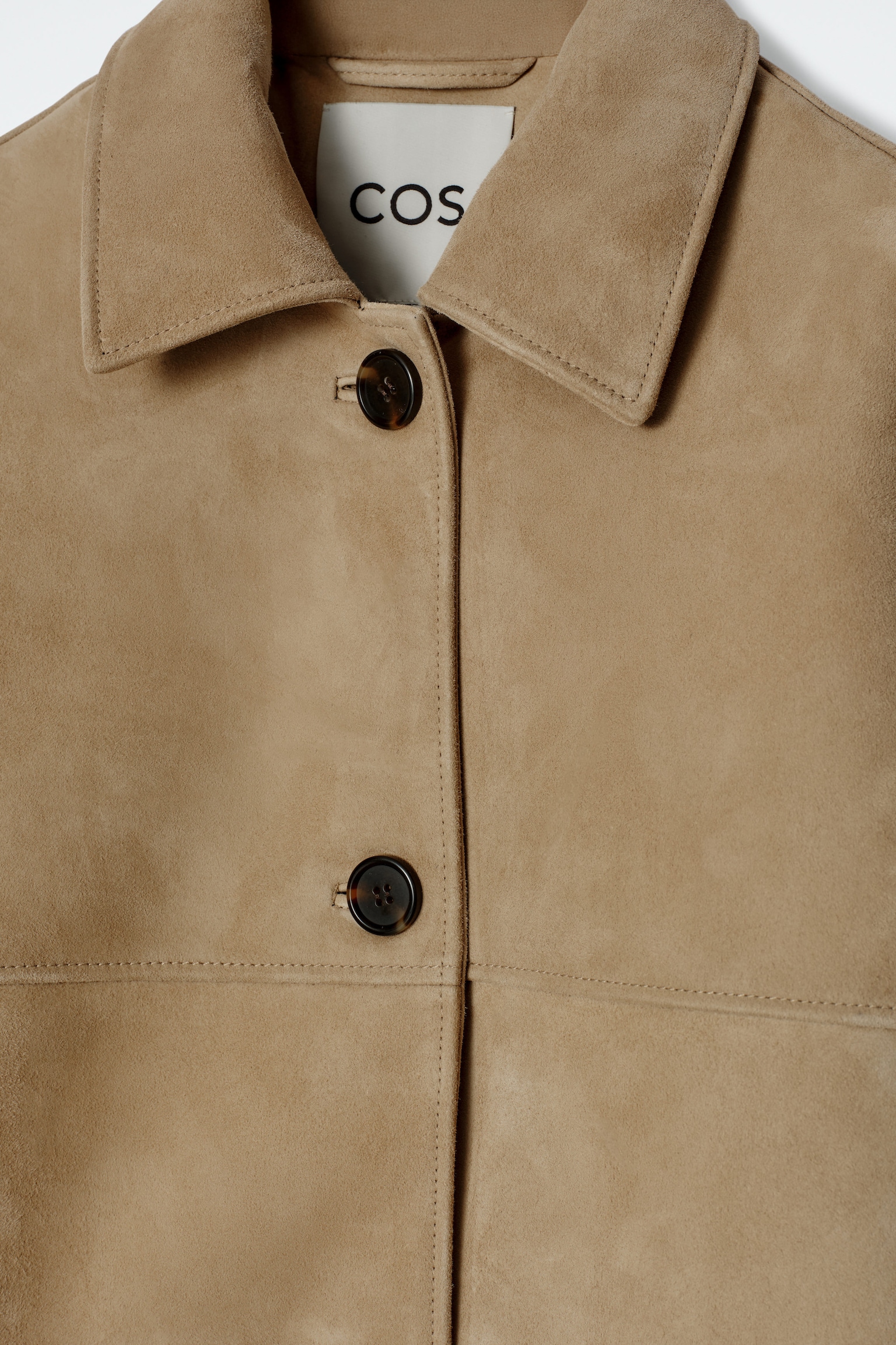 COLLARED SUEDE JACKET - SAND | COS