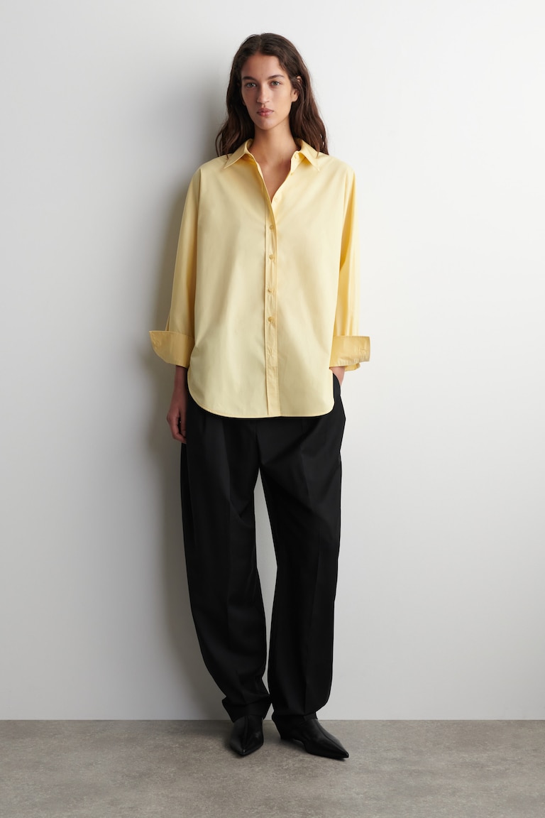 RELAXED COTTON SHIRT - YELLOW | COS GB