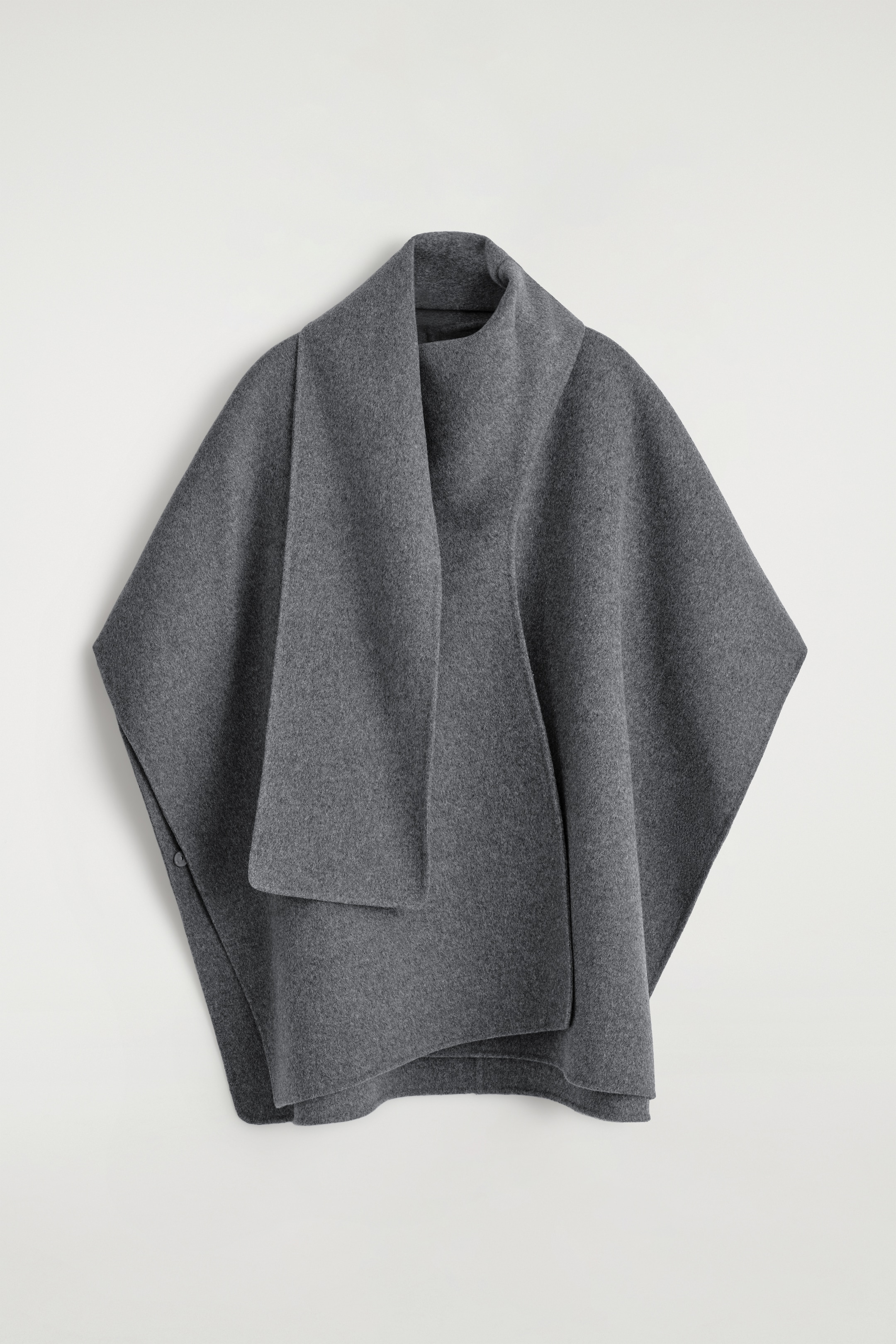 CAPE-ÉCHARPE EN LAINE MÉRINOS DOUBLE FACE - GRIS - FEMME | H&M BE