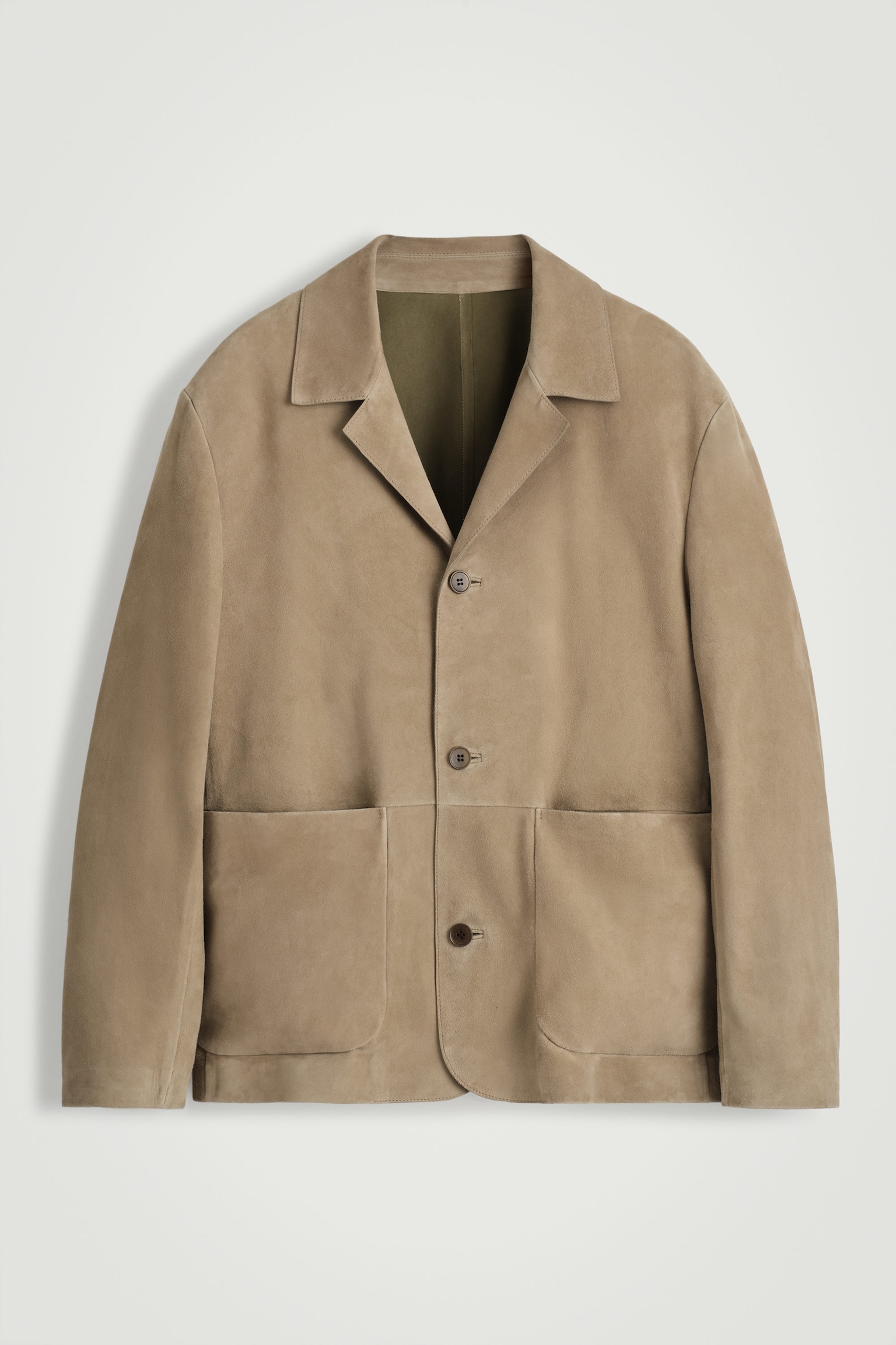 RELAXED SUEDE JACKET - BEIGE | COS