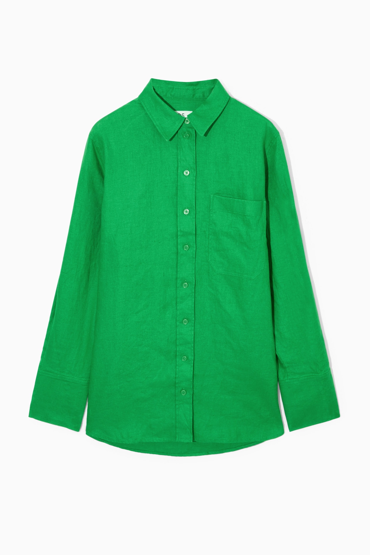 OVERSIZED LINEN SHIRT - BRIGHT GREEN | COS