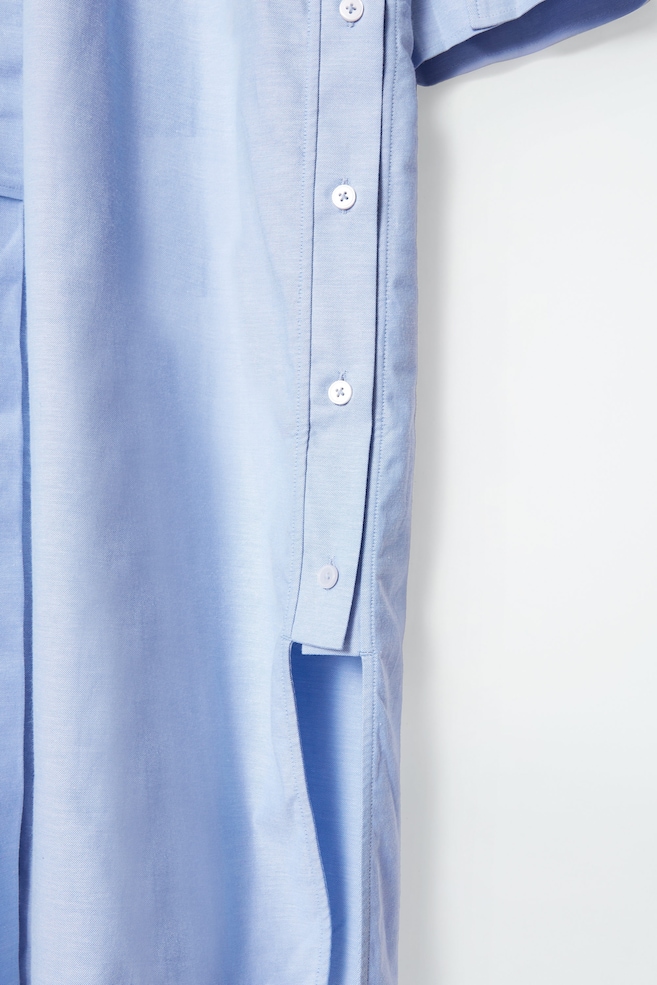 ASYMMETRIC DECONSTRUCTED SHIRT DRESS - LIGHT BLUE | COS