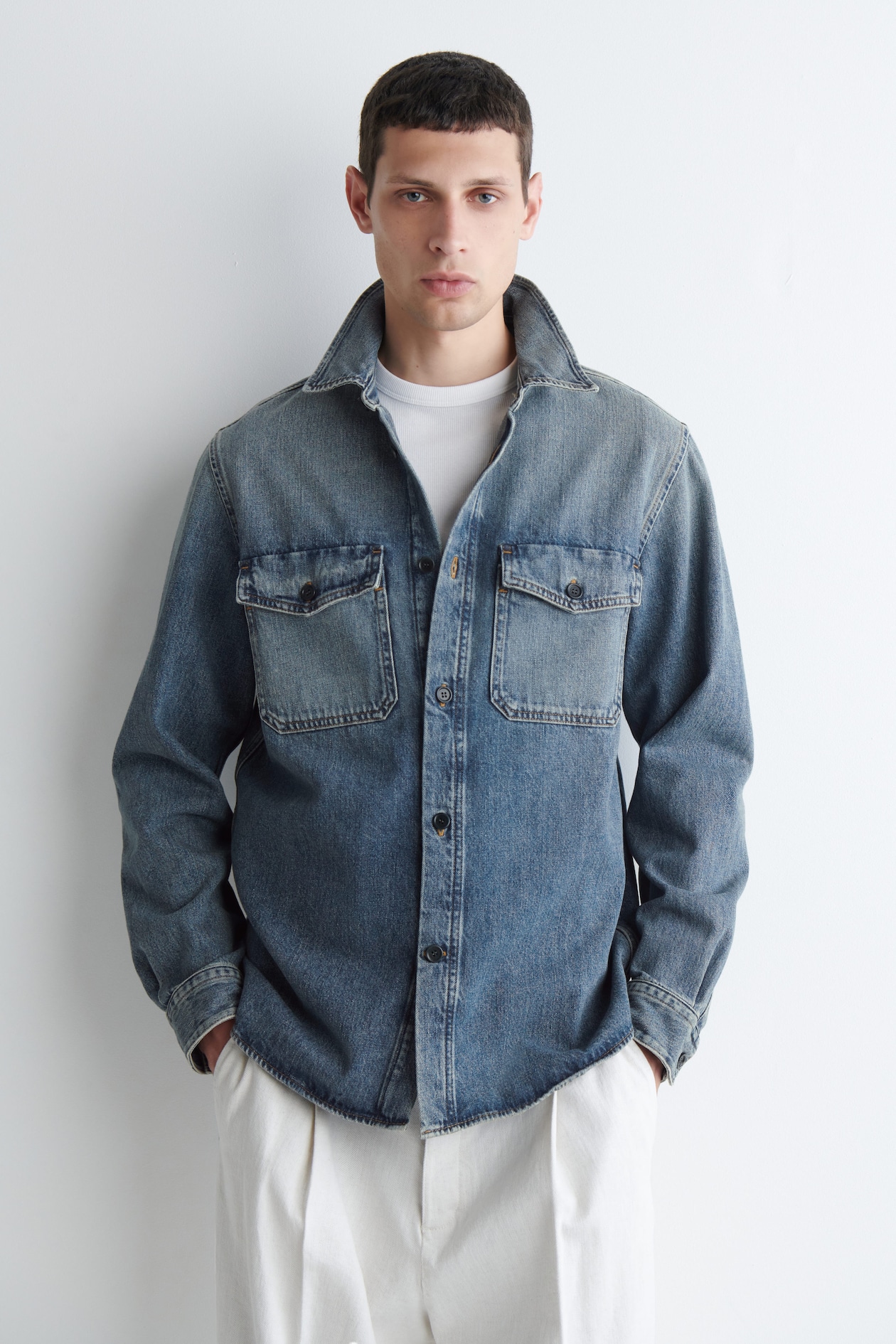 DENIM SHIRT - RINSED BLUE | COS