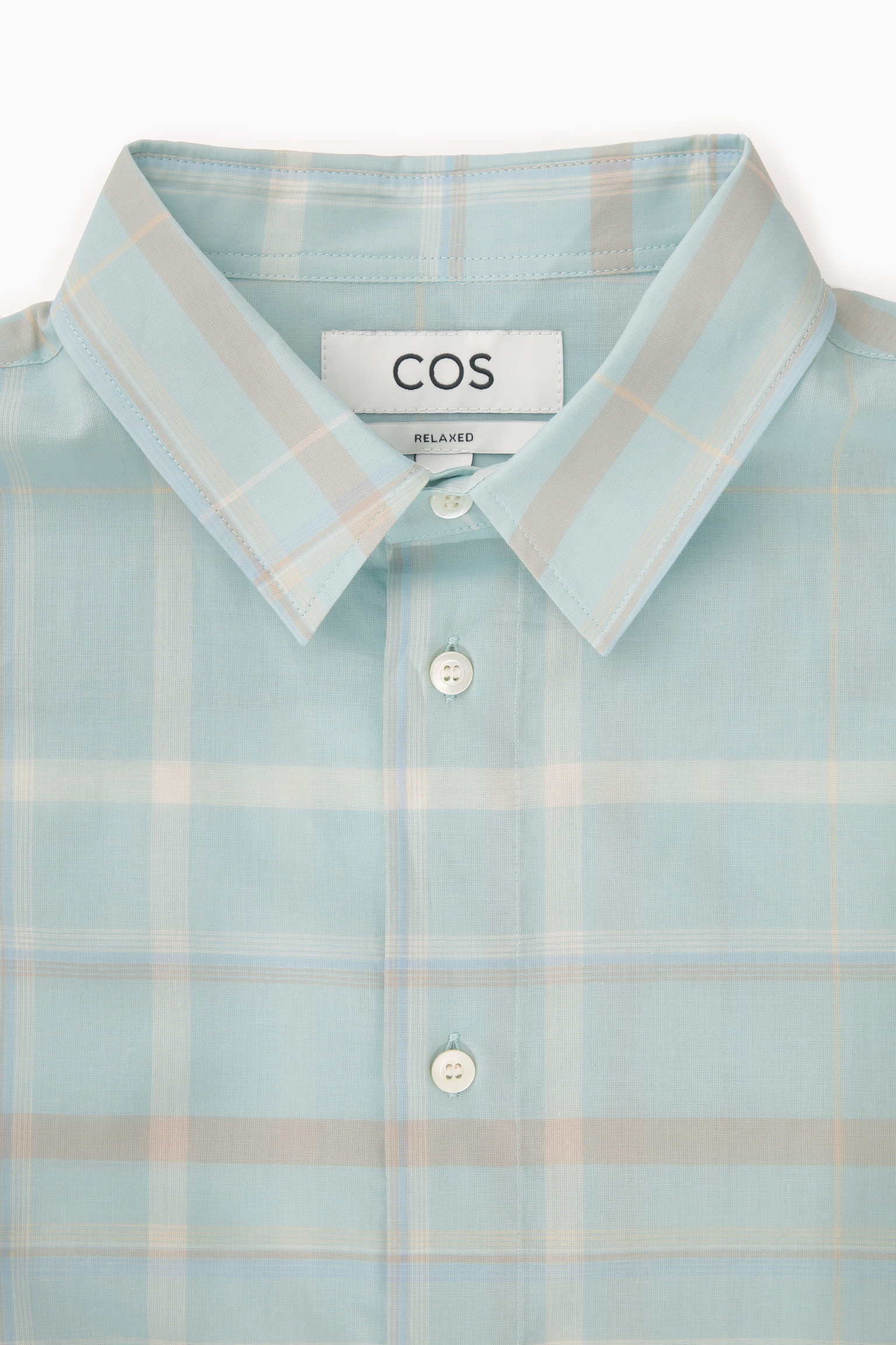WINDOWPANE-CHECKED SHIRT - LIGHT BLUE / CHECKED | COS