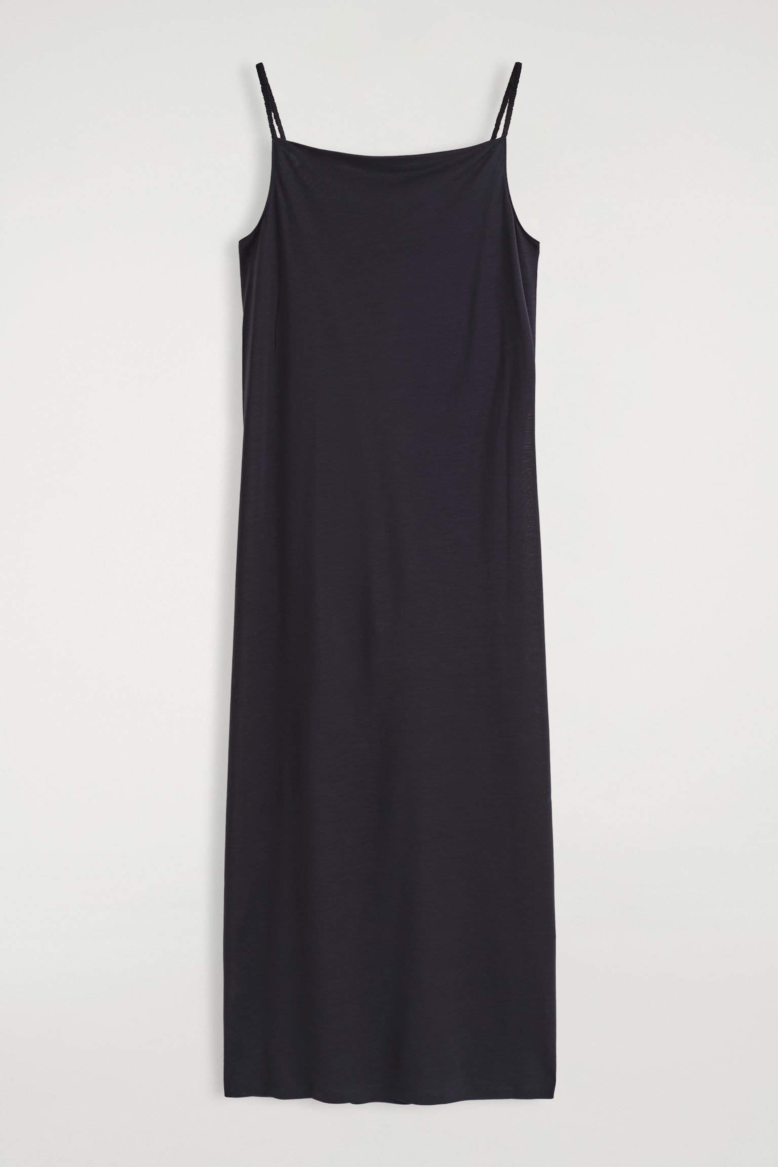 SQUARE-NECK STRAPPY JERSEY DRESS - NAVY | COS AU
