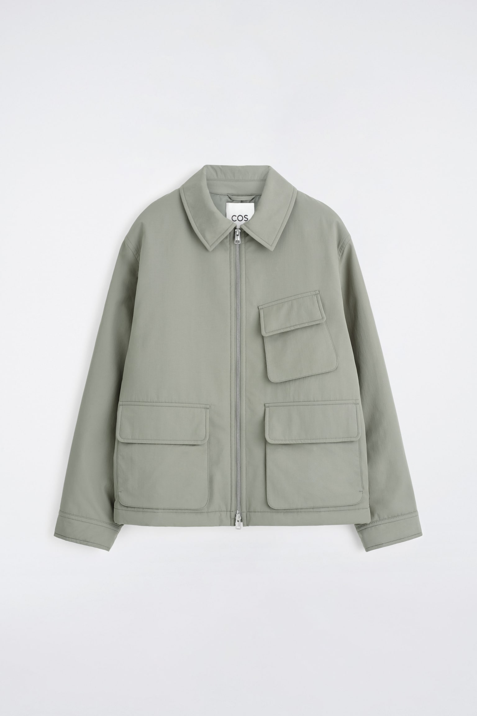 PADDED NYLON UTILITY JACKET - SAGE GREEN | COS