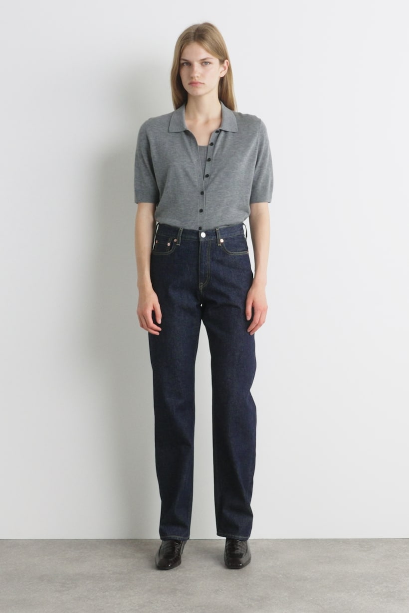 CHORD STRAIGHT-LEG JEANS - DARK INDIGO | COS US