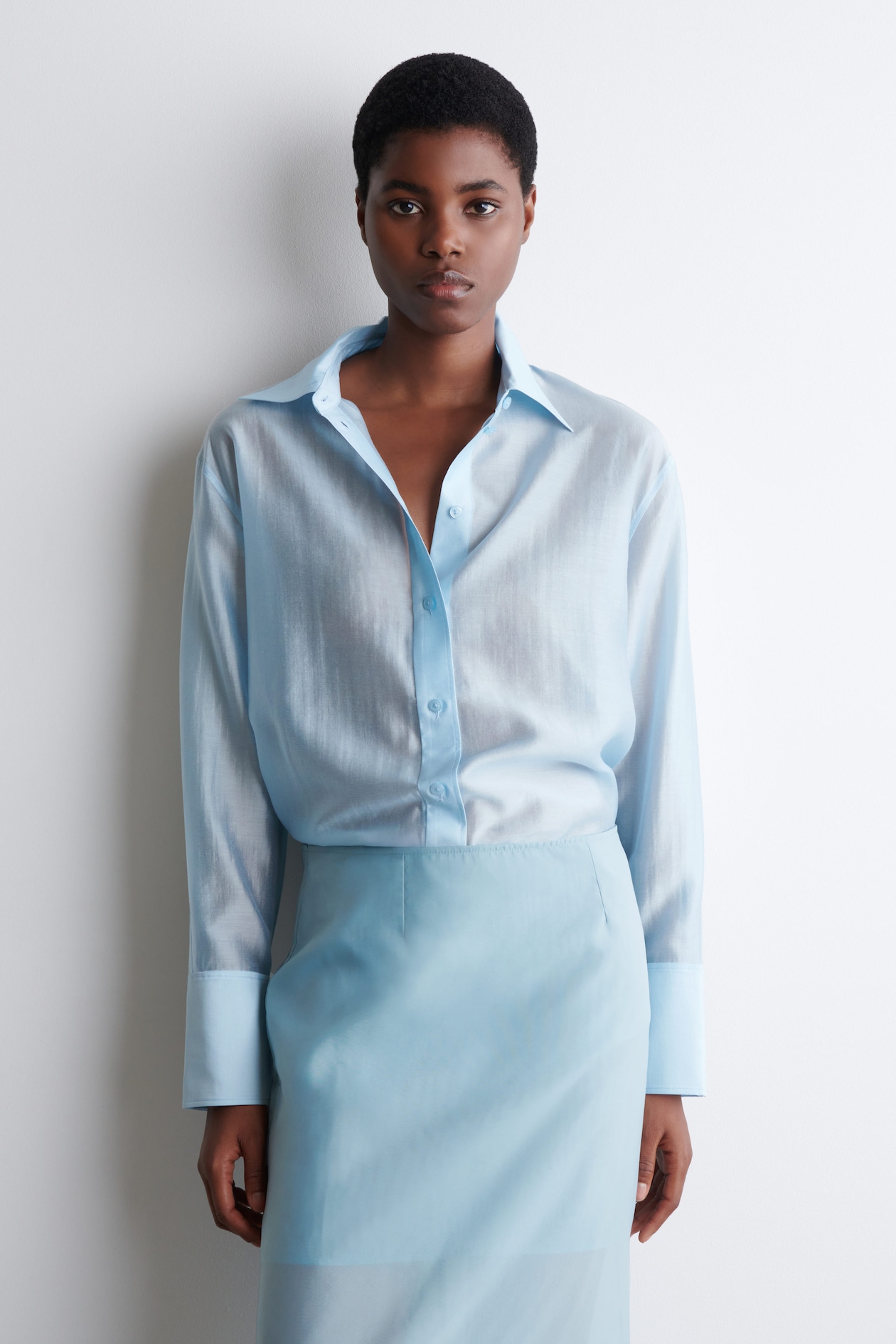 SHEER SHIRT - BLUE | COS AU