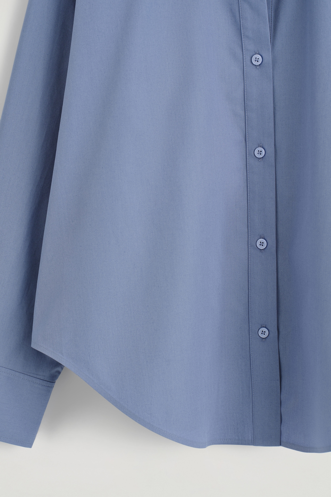 OPEN-COLLAR COTTON SHIRT - BLUE | COS GB