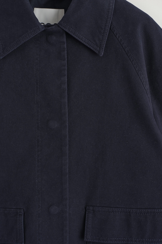 COTTON UTILITY JACKET - NAVY | COS GB