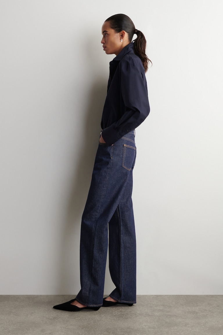 CHORD STRAIGHT-LEG JEANS - DARK INDIGO | COS US