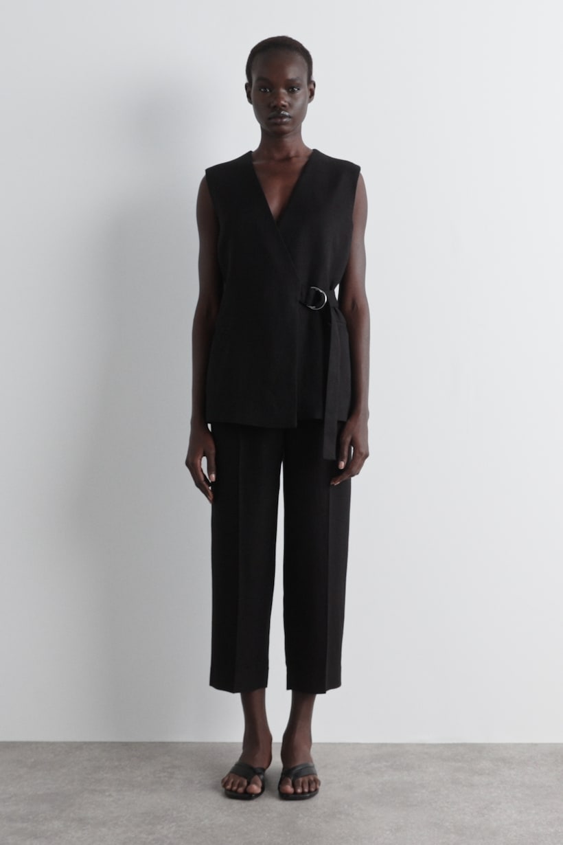 DRAPED TAILORED PANTS - BLACK | COS