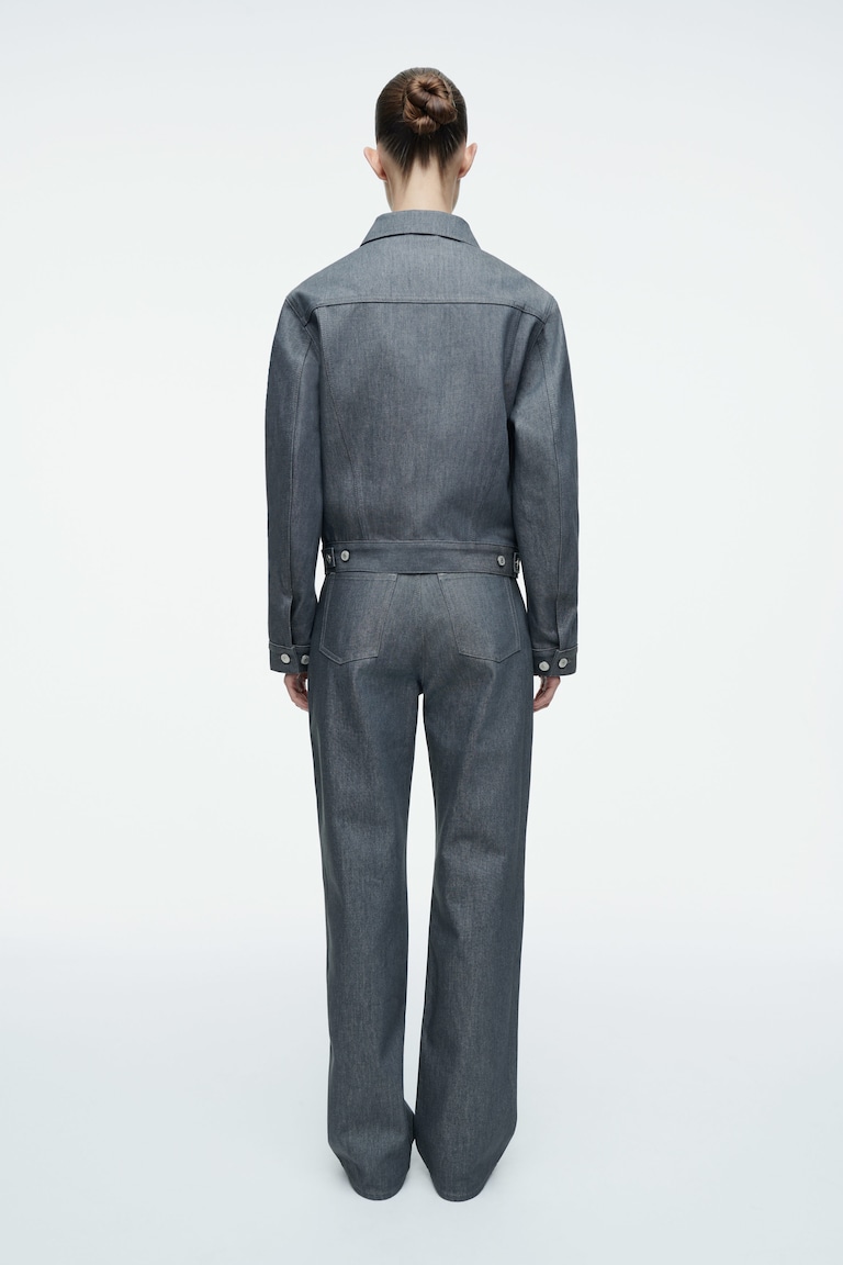 OVERSIZED RAW DENIM JACKET - RAW GREY | COS