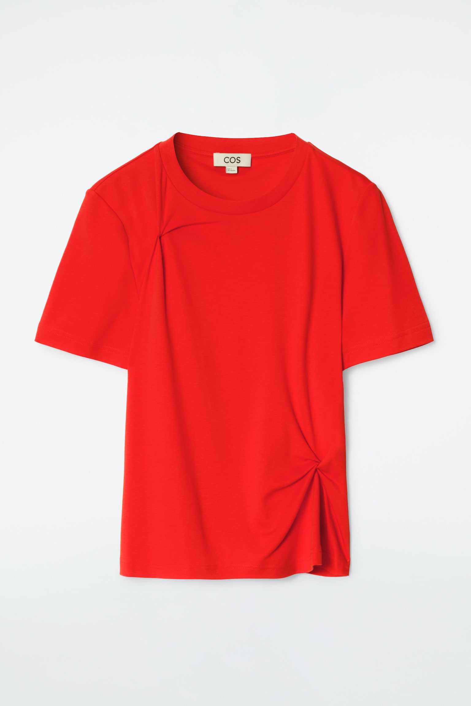 KNOT-DETAIL T-SHIRT - RED | COS DE