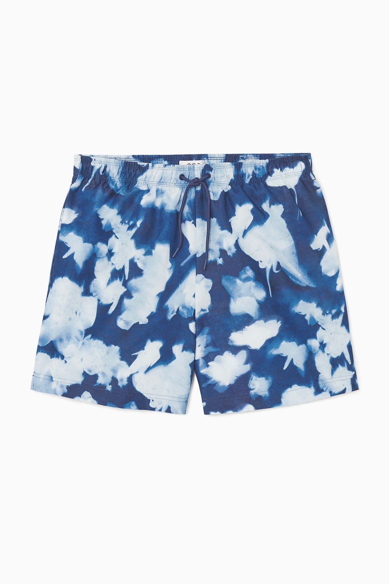 PRINTED DRAWSTRING SWIM SHORTS - BLUE / FLORAL | COS