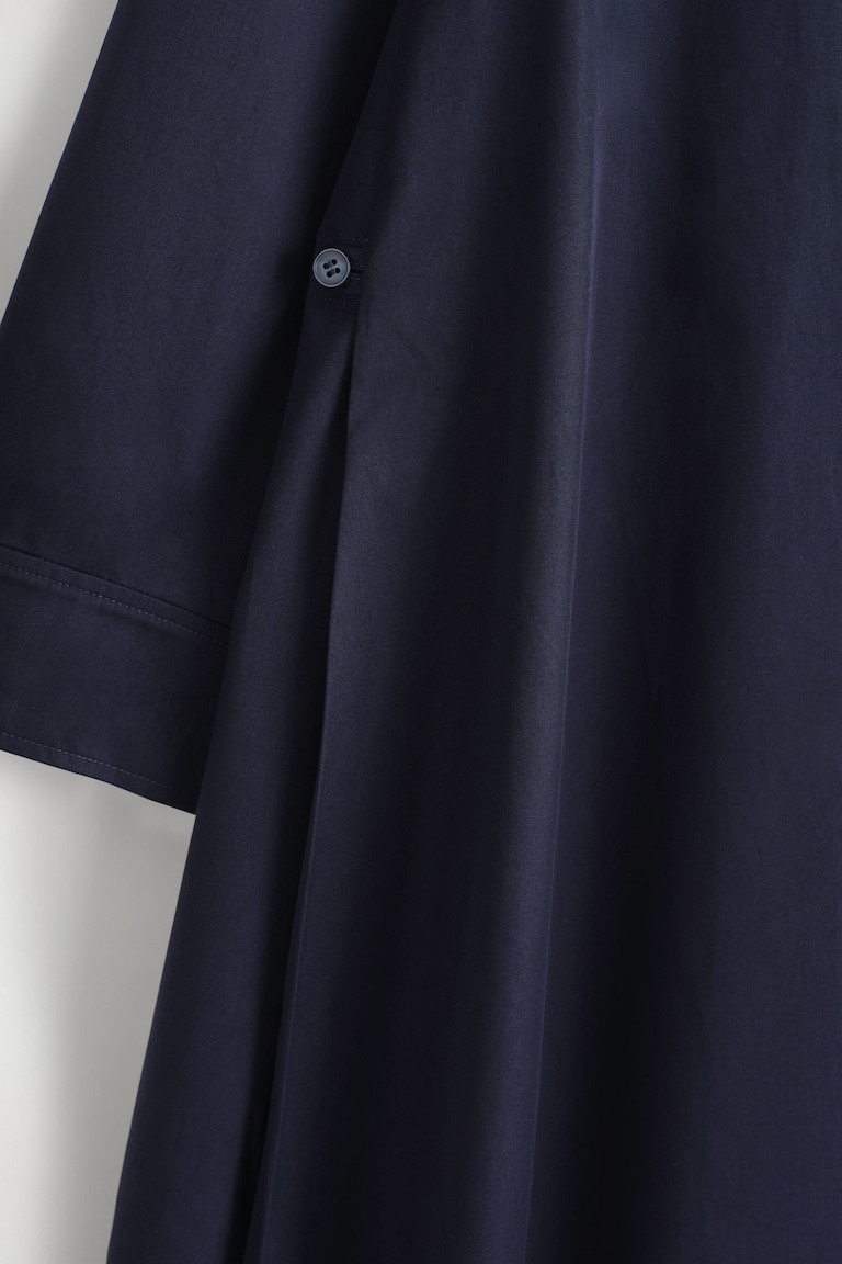 VOLUMINOUS MAXI SHIRT DRESS - NAVY | COS