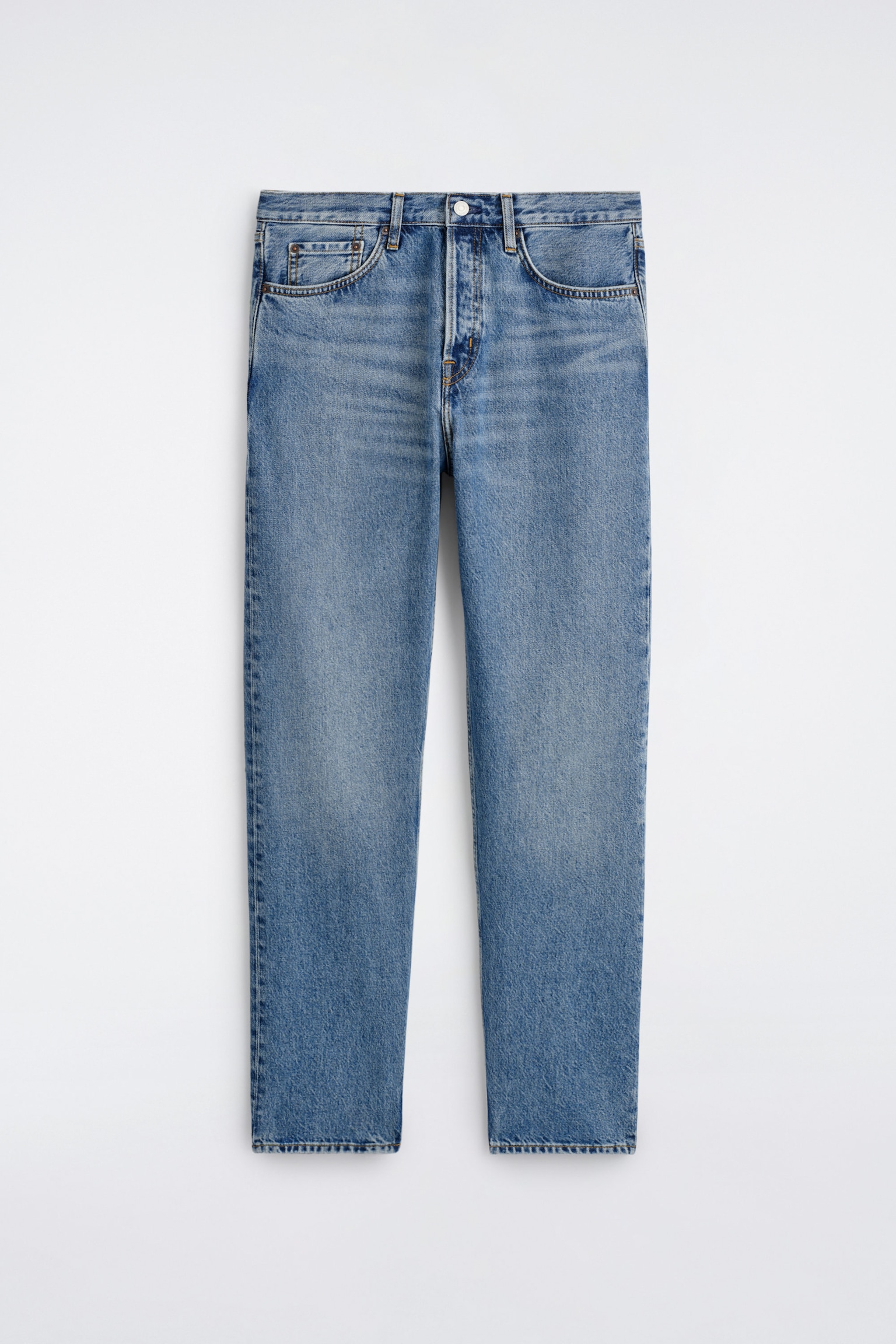 SIGNATURE REGULAR-FIT STRAIGHT-LEG JEANS - BLUE | COS US