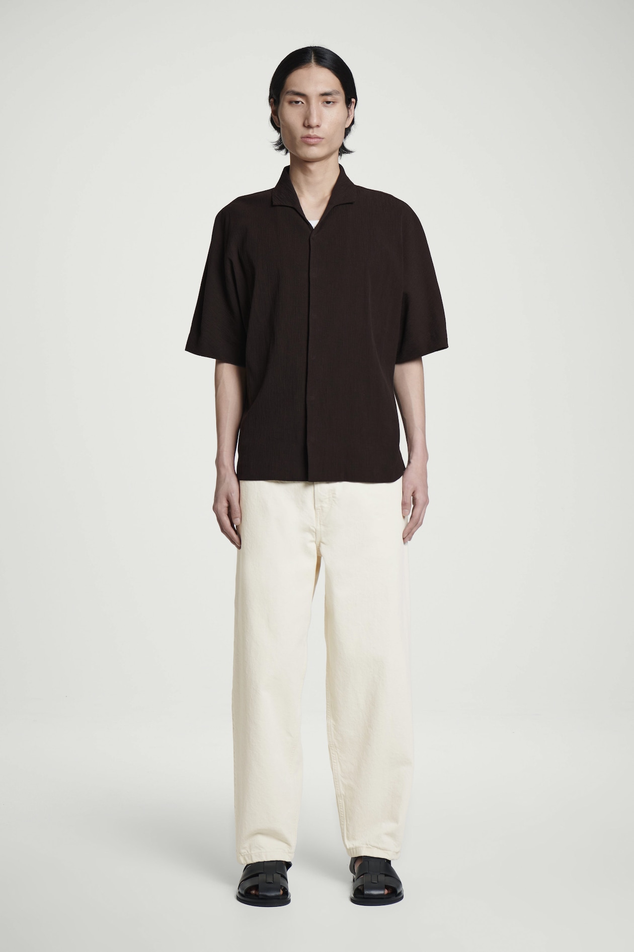 DOME STRAIGHT-LEG JEANS - OFF-WHITE | COS