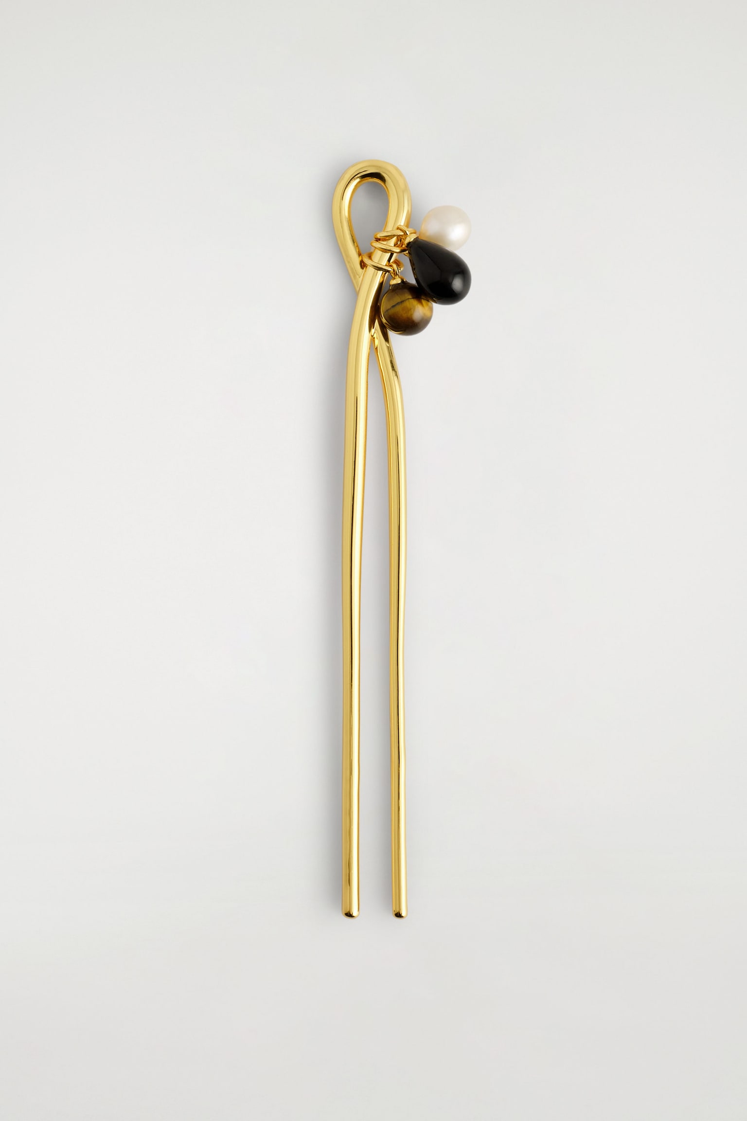 CHARM-DETAIL HAIR PIN - GOLD | COS