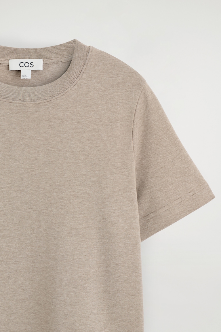 CLEAN CUT T-SHIRT - BEIGE MÉLANGE | COS US