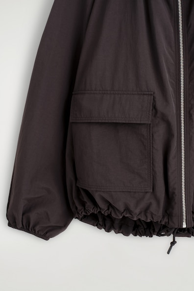 TECHNICAL HOODED PARKA JACKET - DARK BROWN | COS US