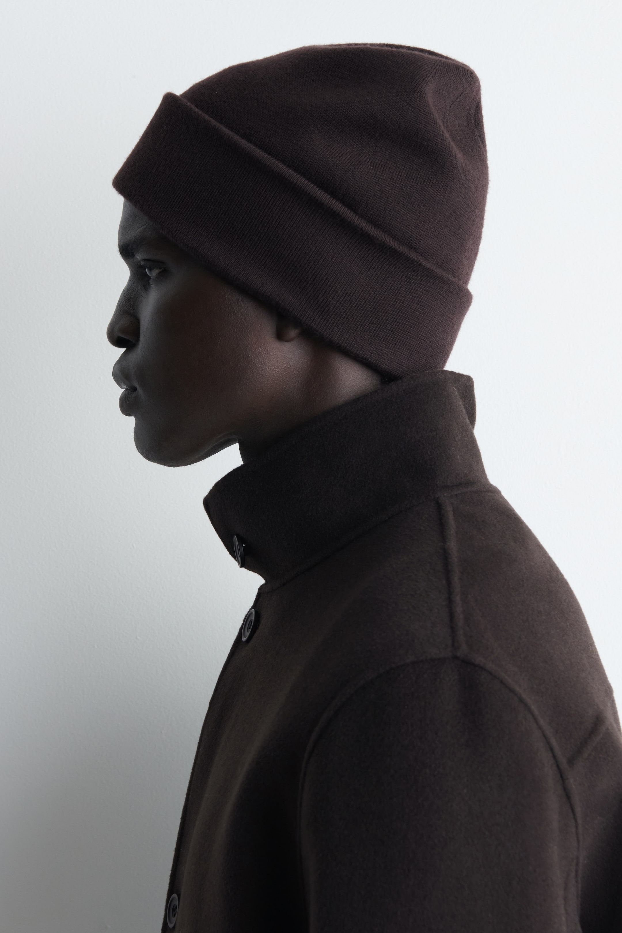 BONNET EN LAINE DOUBLE FACE - BRUN FONCÉ - HOMME | H&M BE