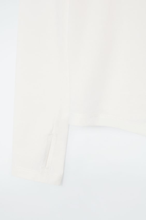 SLIM LIGHTWEIGHT LONG-SLEEVED TOP - WHITE | COS AU
