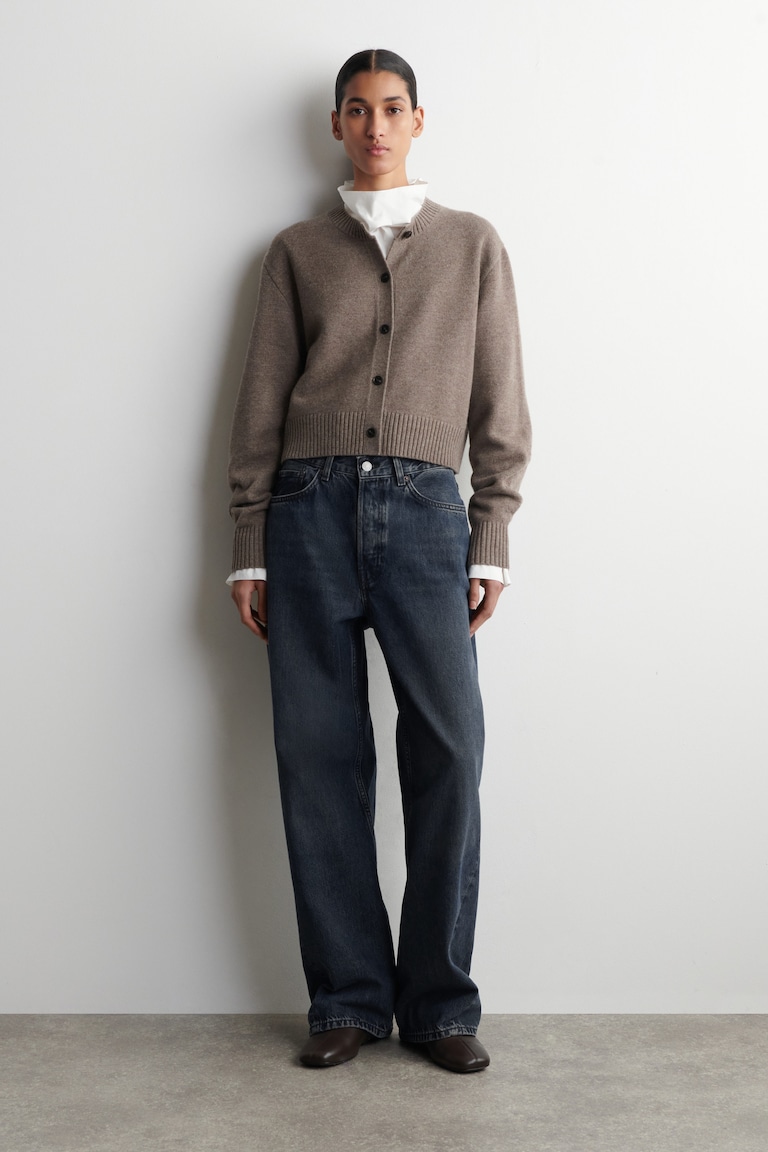 MERINO WOOL CARDIGAN - BEIGE MÉLANGE | COS DE
