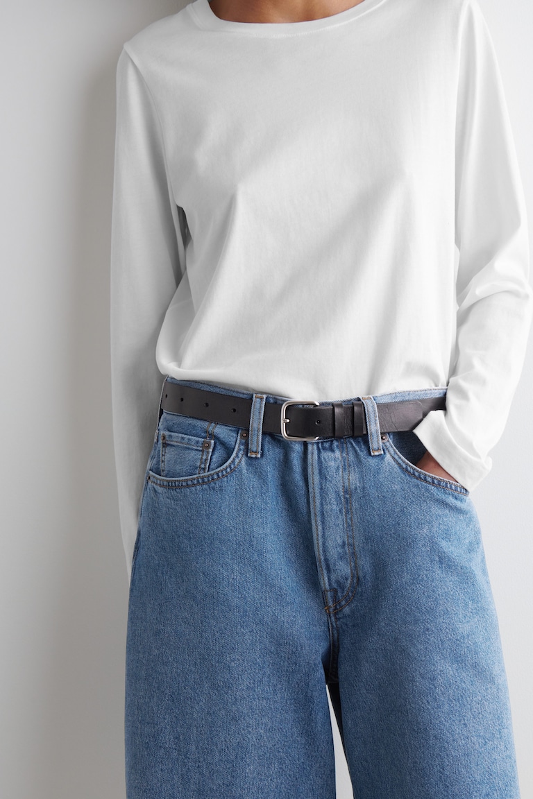 LONGLINE DENIM SHORTS - BLUE | COS