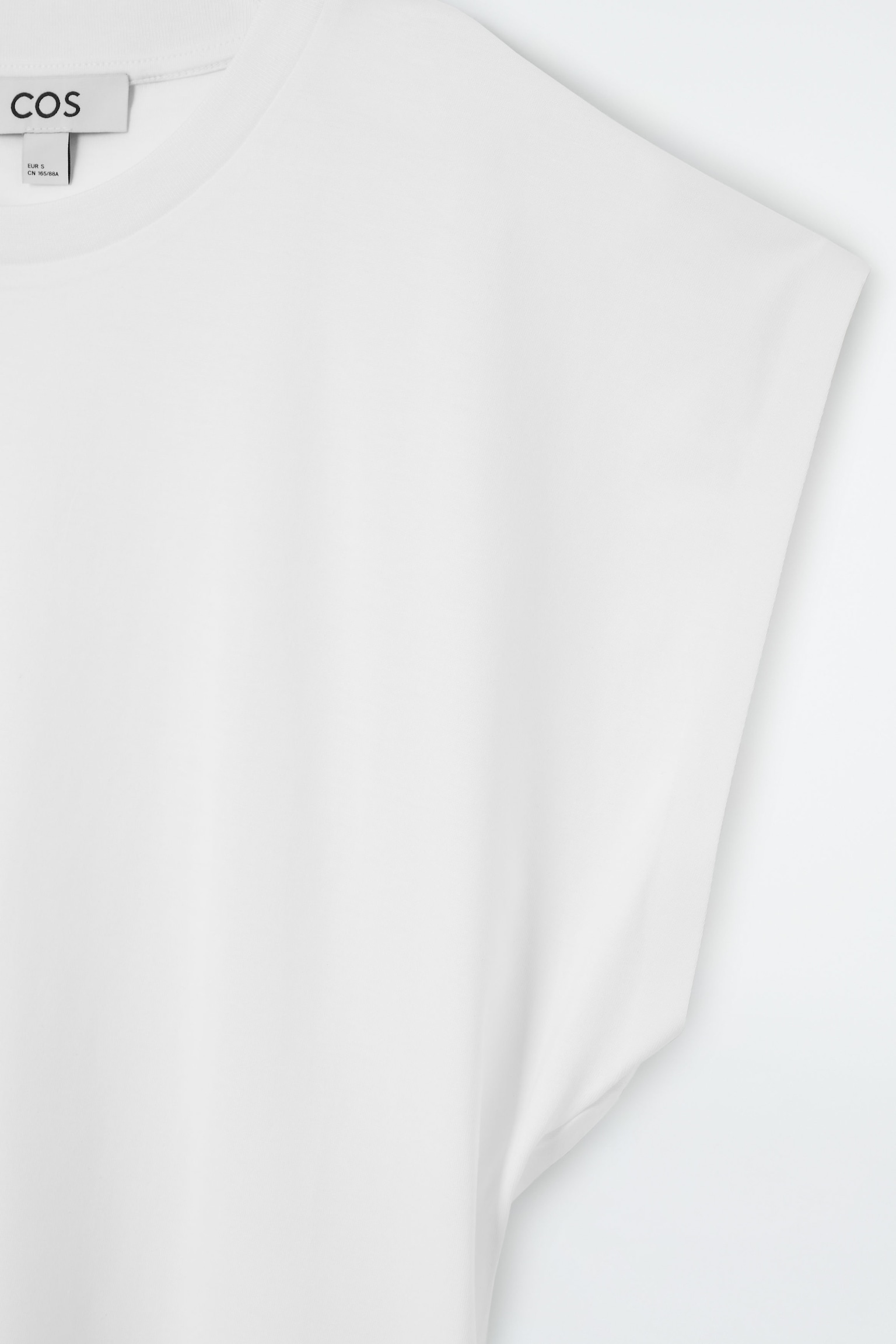 WAISTED CAP-SLEEVE T-SHIRT - WHITE | COS NL