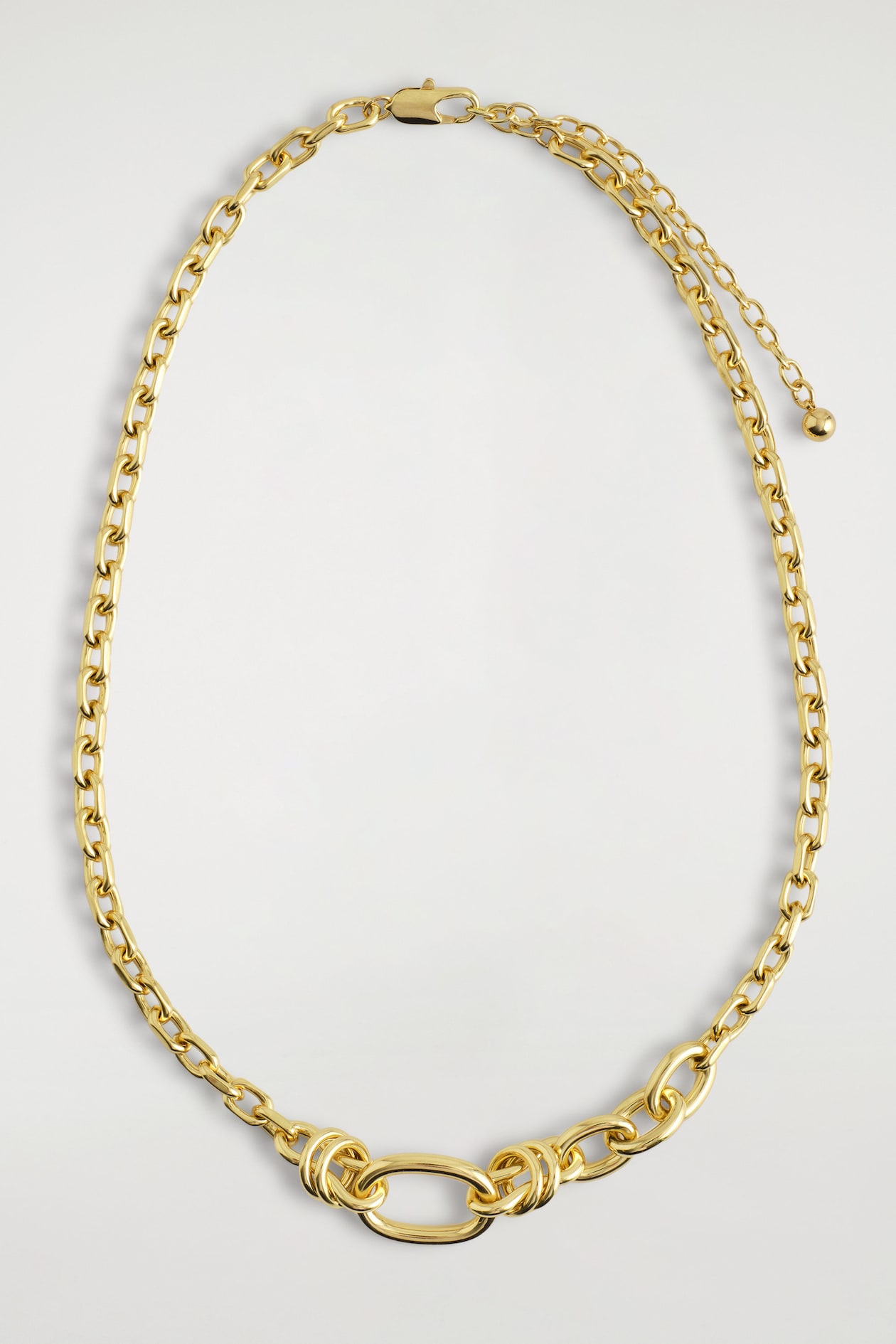 MISMATCHED CHAIN NECKLACE - GOLD | COS US