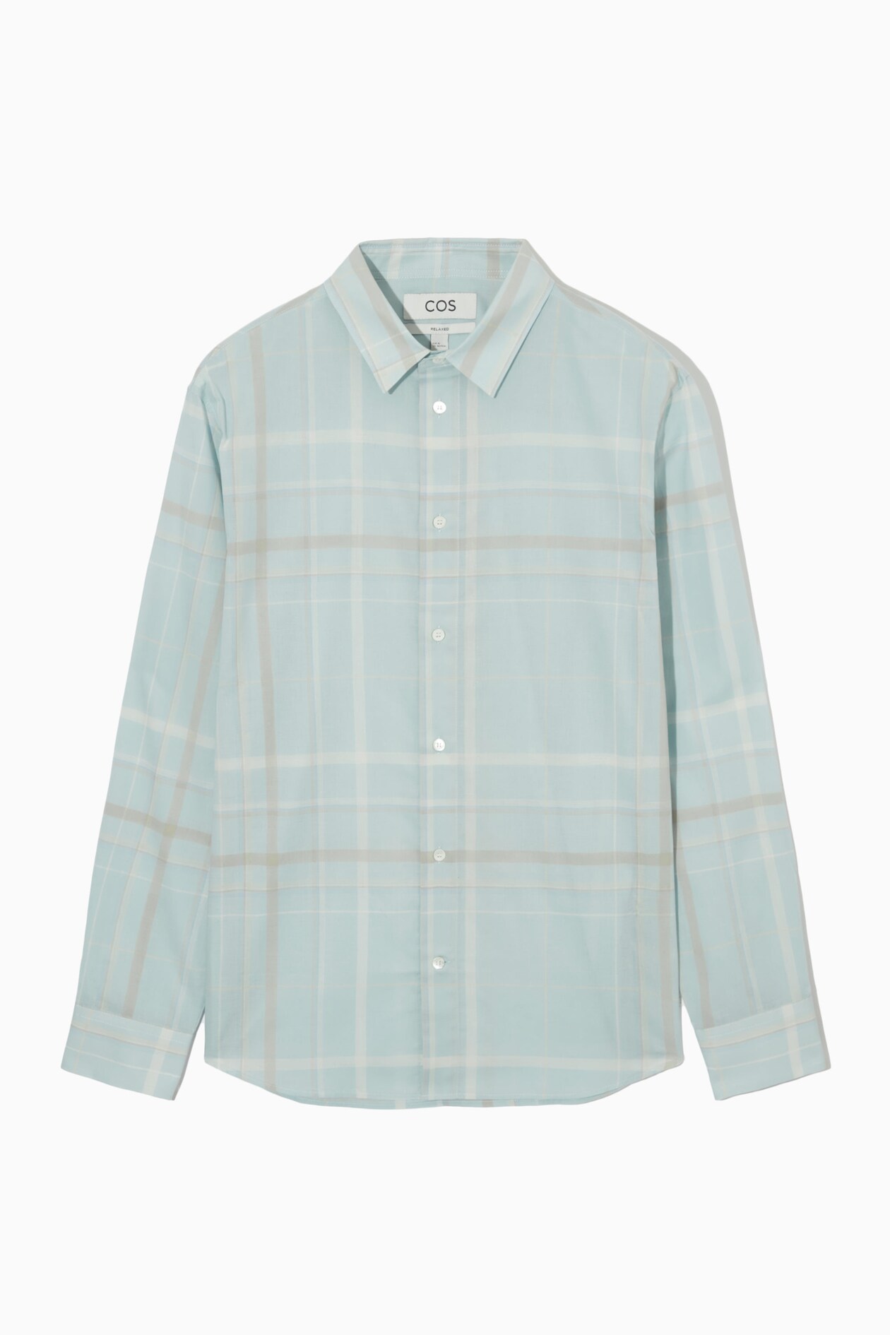 WINDOWPANE-CHECKED SHIRT - LIGHT BLUE / CHECKED | COS
