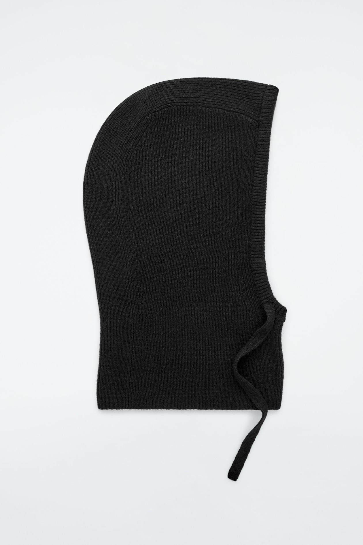 RIBBED WOOL BALACLAVA - BLACK | COS US