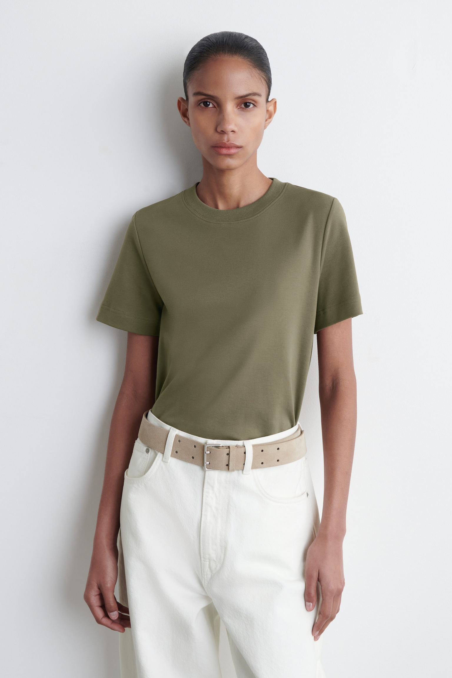 CLEAN CUT REGULAR T-SHIRT - KHAKI | COS US