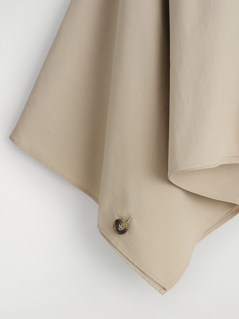 CROPPED TRENCH COAT CAPE - LIGHT BEIGE | COS US