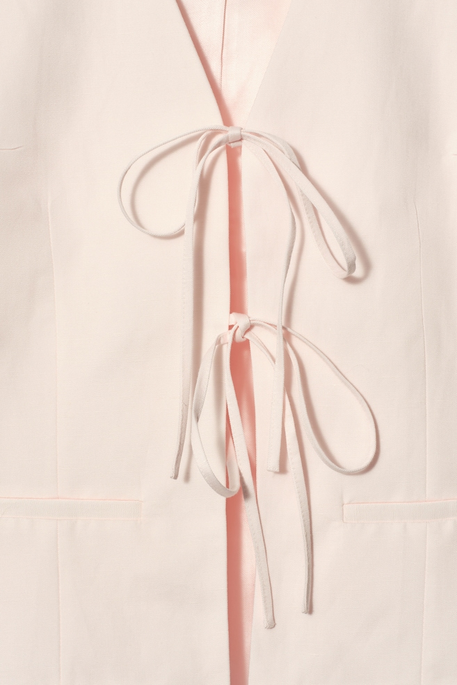 WESTE AUS LEINEN-MIX MIT BÄNDERN - HELLROSA | COS