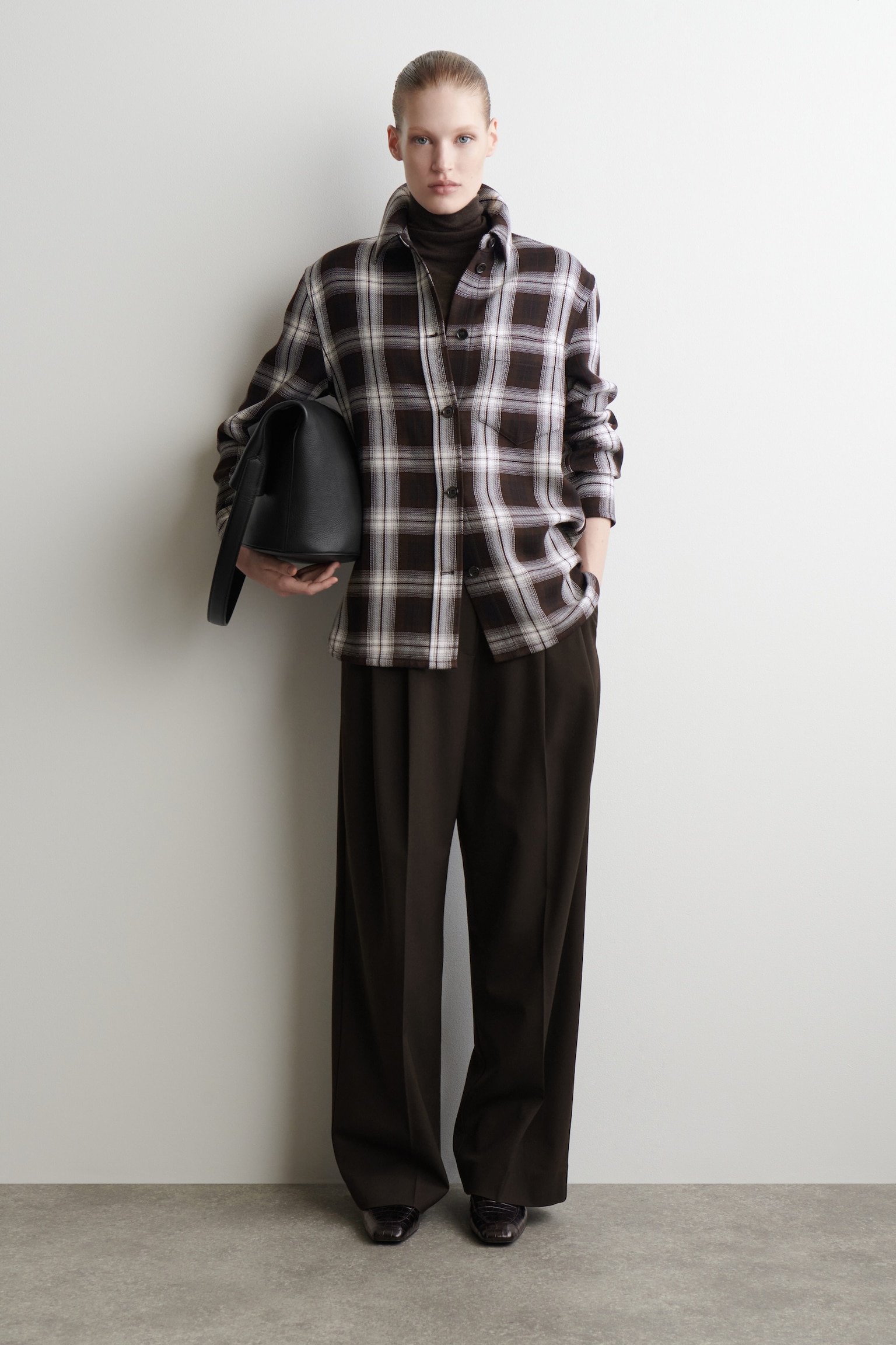 CHECKED OVERSHIRT - BURGUNDY / CHECKED | COS